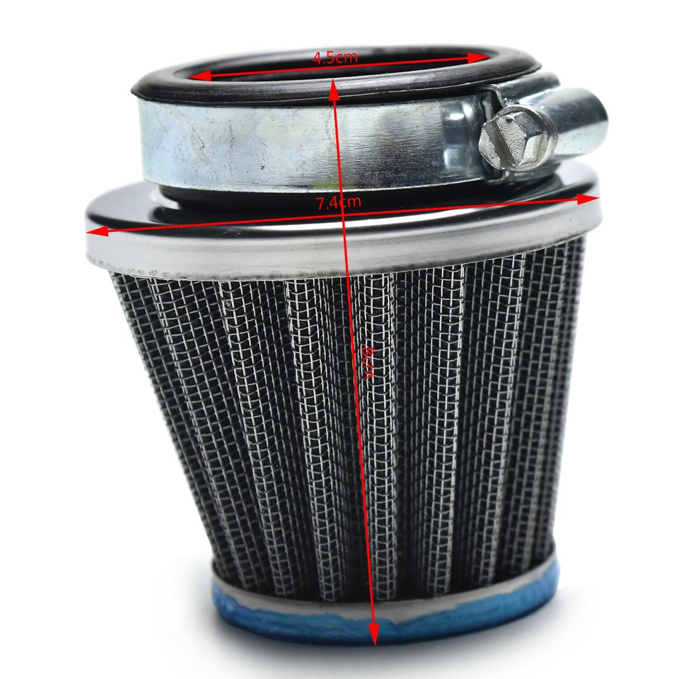 1 3/4" 45mm Chrome Air Filter For Pit Dirt Bike ATV Quad Buggy 125cc ...