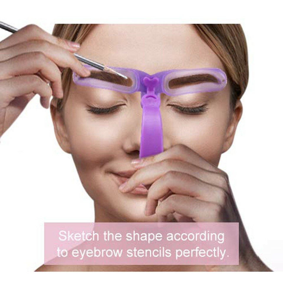 8 In 1 DIY Professional Eyebrow Shaper Stencils Template Stereo Stencil ...