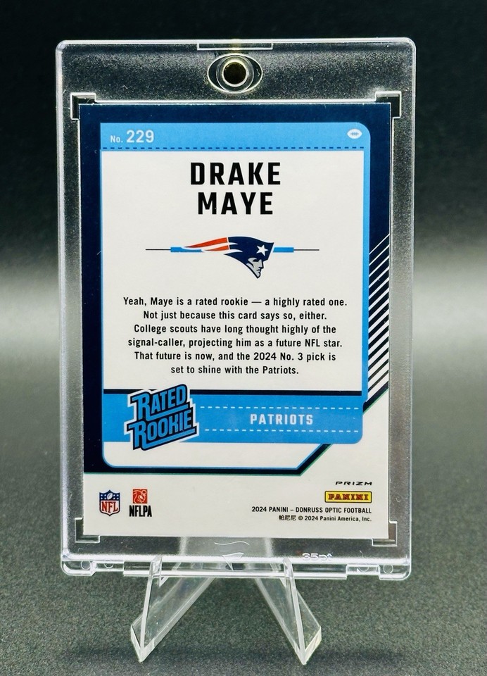 2024 Panini Donruss Optic - Rated Rookie Drake Maye #229 Purple Shock ...