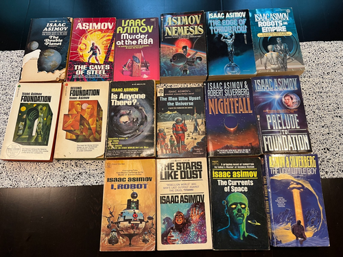 Isaac ASIMOV Lot of 16 books iRobot, Stars like Dust, Man Who Upset ...