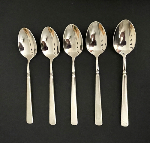 ONEIDA EASTON SATIN Set of 5 TEASPOONS 6 3/8" Frosted Handle READ | eBay