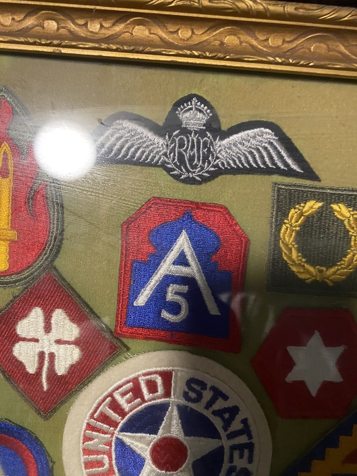 Collection Of Ww2 Military Patches All Framed Up | eBay