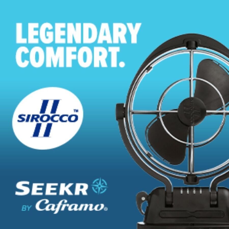 Caframo Sirocco II Fan 12/24V Black 12V 24V for Caravan Boat RV Cabin ...