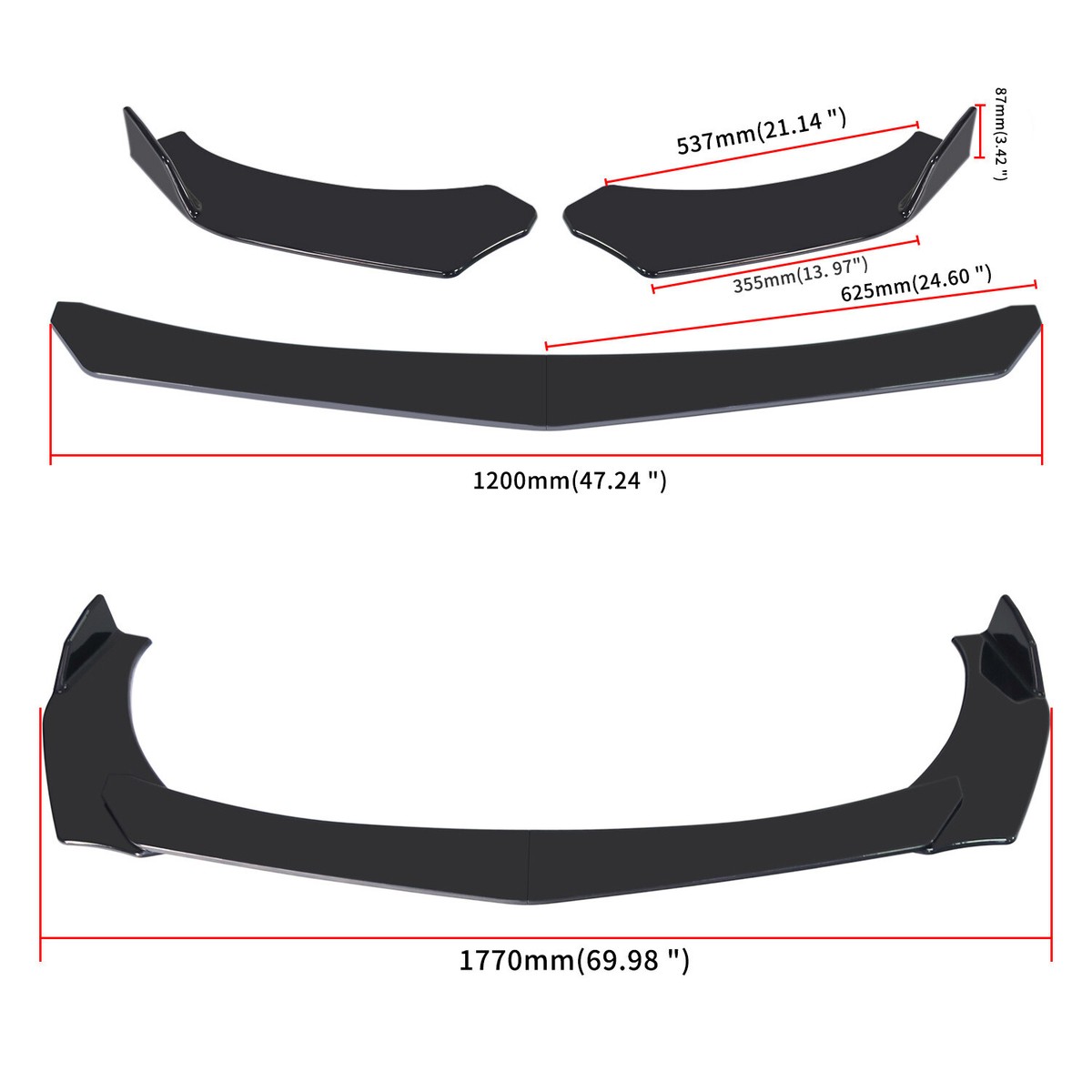 Mini Cooper Front Bumper Lip Carbon Look Universal Front Bumper Body ...