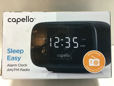 Capello Sleep Easy Digital Alarm Clock with AM/FM Radio Black CR15 | eBay