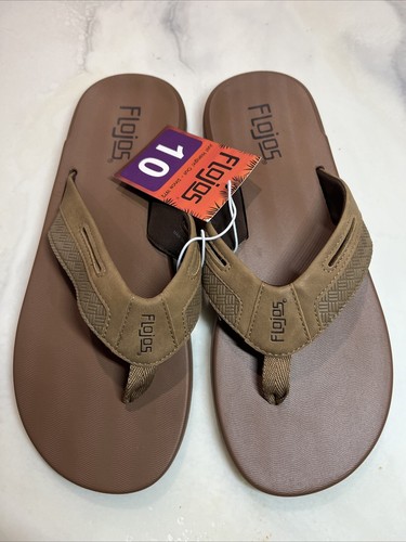 New! Flojos Men's Size 10 FlipFlop Sandals thong slide Tan Item ...