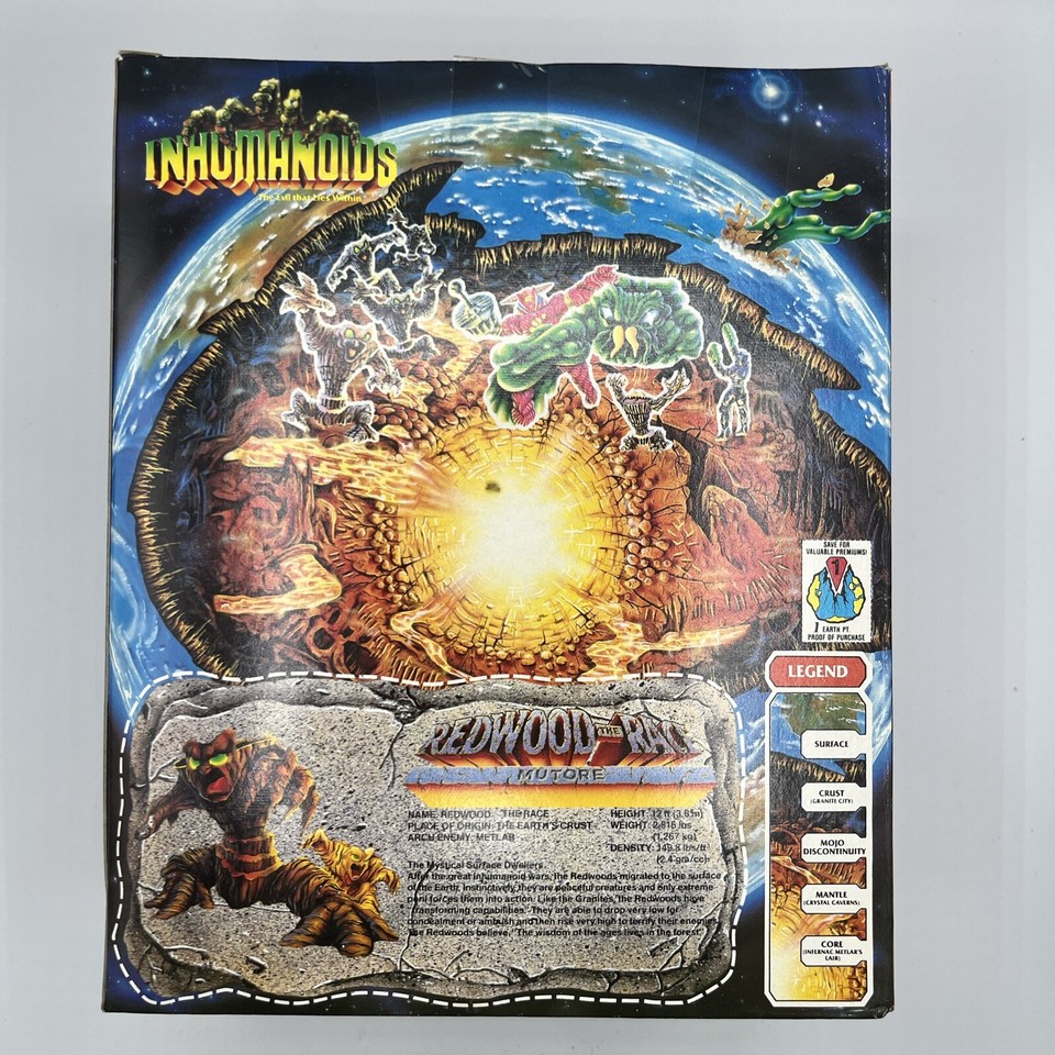 Inhumanoids Hasbro 1986 Redwood The Race Mutore Gray Tree Figure Sealed ...