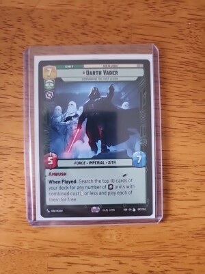 Darth Vader Commanding The First Legion Star Wars Unlimited Card Game ...
