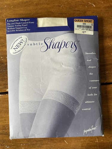 New Vintage Jacqueline Ferrar Subtle Shapers Pantyhose Queen Short Bone ...