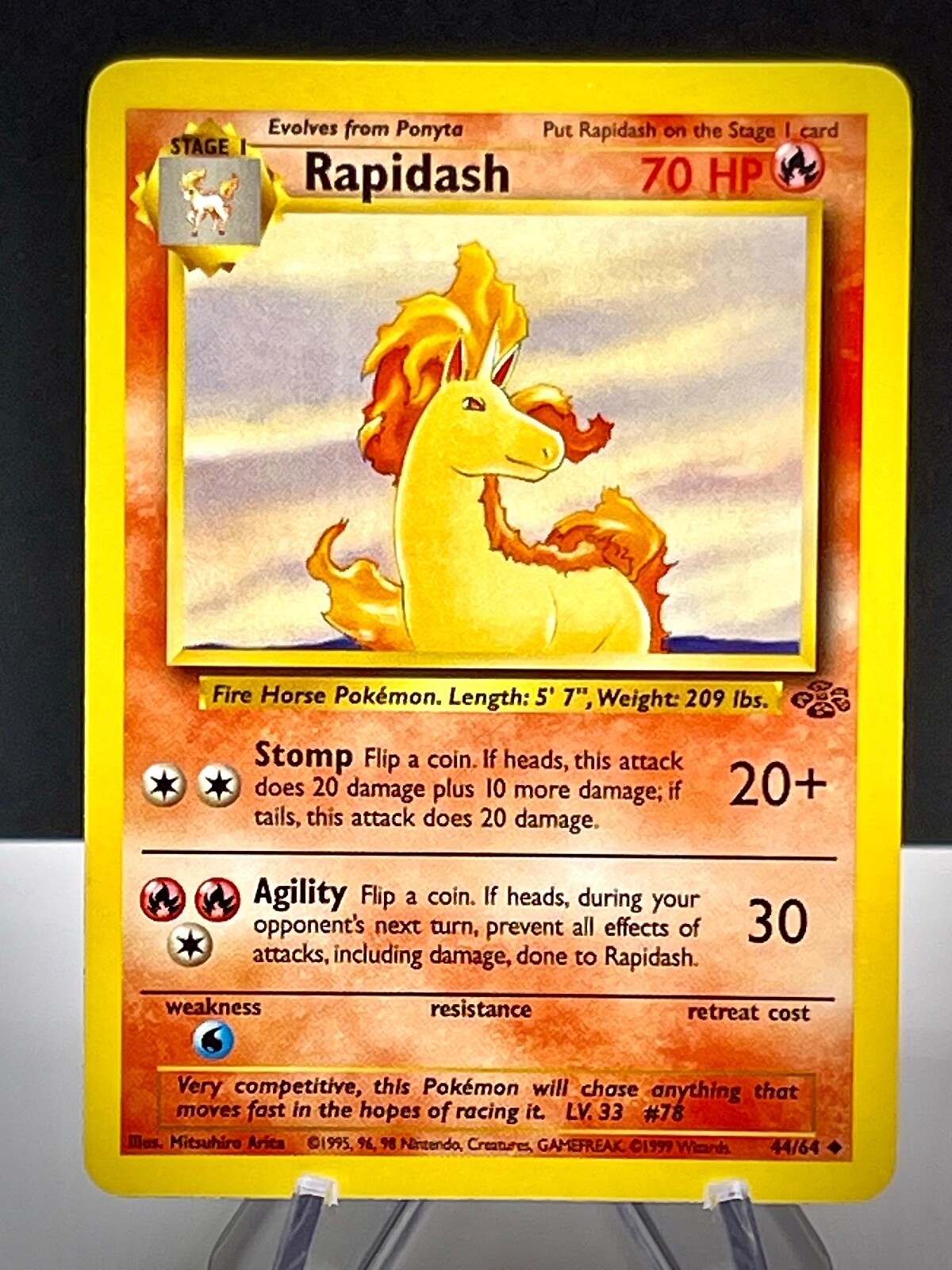 Pokémon TCG Rapidash Jungle 44/64 Regular Unlimited Uncommon | eBay