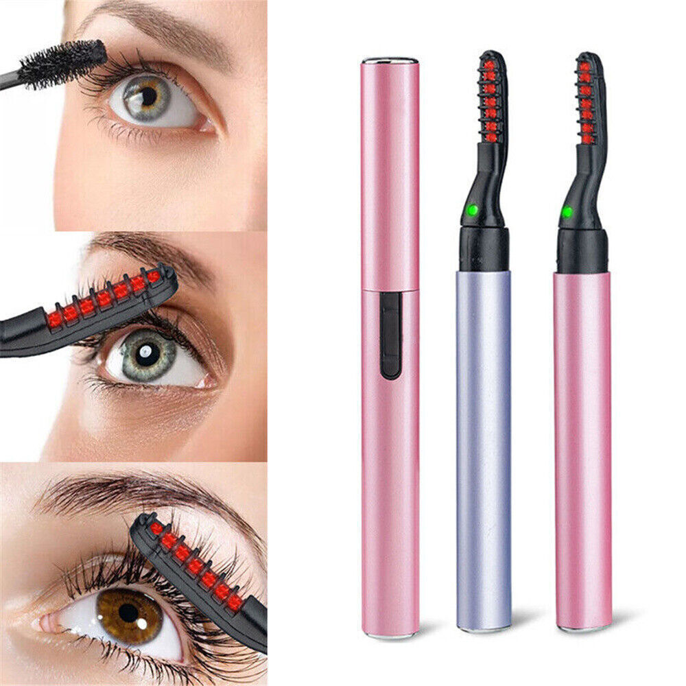 Eyelash Curler Portable Electric Heating Long Lasting Curling Beauty ...
