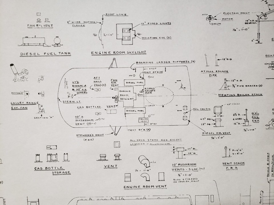 S.S. Edmund Fitzgerald-Hull No. 301 (Shipbuilder's Blueprints) Archer ...