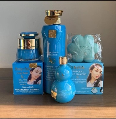 Snapchat Blue Diamond Lotion Set (Lotion, Soap, Face Cream, Serum) | eBay
