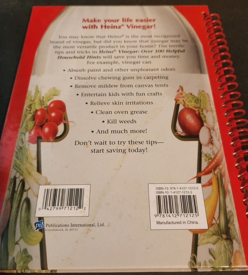 Cookbook Lot: Over 100 Helpful Household Hints Baking Soda, Vinegar And ...