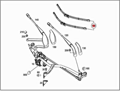 Genuine MERCEDES S205 W205 C-CLASS W205 Ts wiper blade 2058202300 | eBay