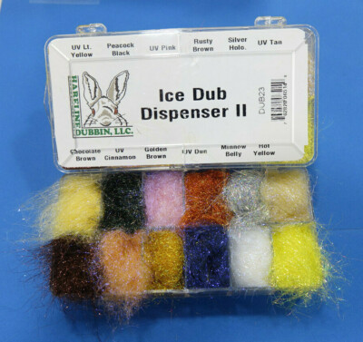 Ice Dub II Dispenser #DUB23 Hareline USA 12 Farben Ice Dub II Dispenser ...