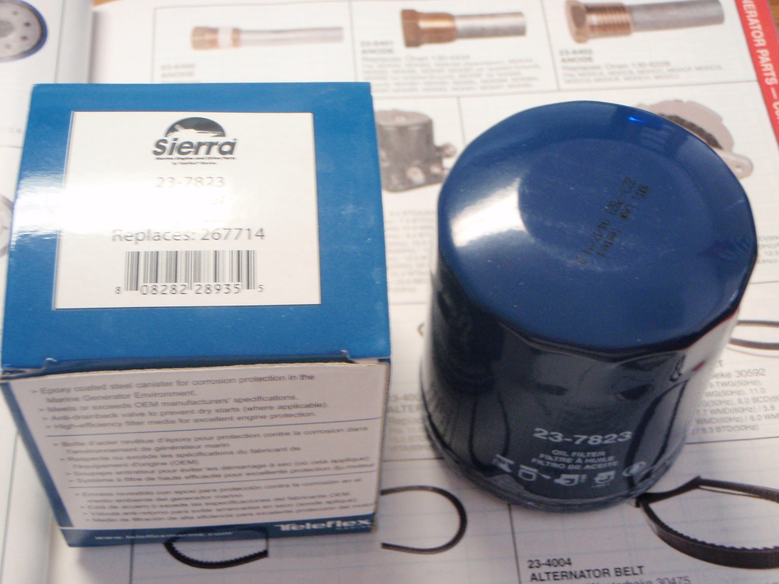 KOHLER GENERATOR SIERRA OIL FILTER 23-7823 REPLACES 267714 MARINE BOAT ...