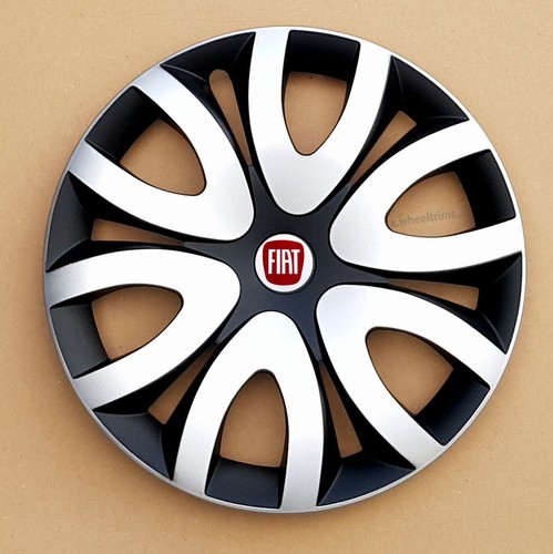 Full set silver/black 14" wheel trims, hubcaps to fit FIAT 500 | eBay