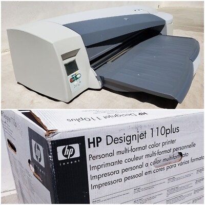 HP DesignJet 110plus Large Format Color Printer 3" to 24.6" wide sheets ...