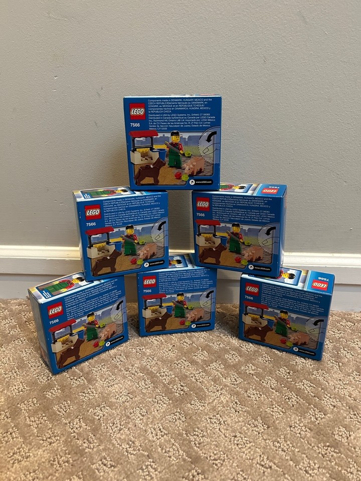 Lot of 6 LEGO City Town Farmer (7566) - Retired Set - Sealed Box - Free ...