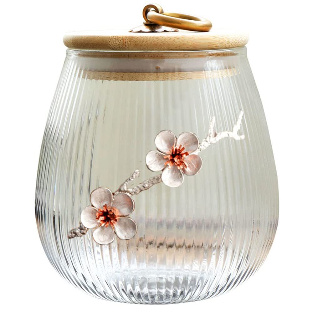 13.5cm Sealed Tea Candy Flower Tea Jar Glass Storage Jar Kung Fu Tea ...
