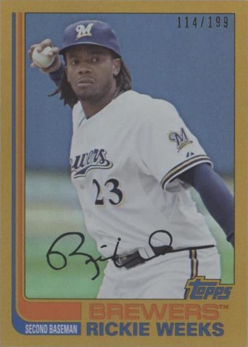 2013 Topps Archives - Rickie Weeks #67 Gold Rainbow /199 for sale ...