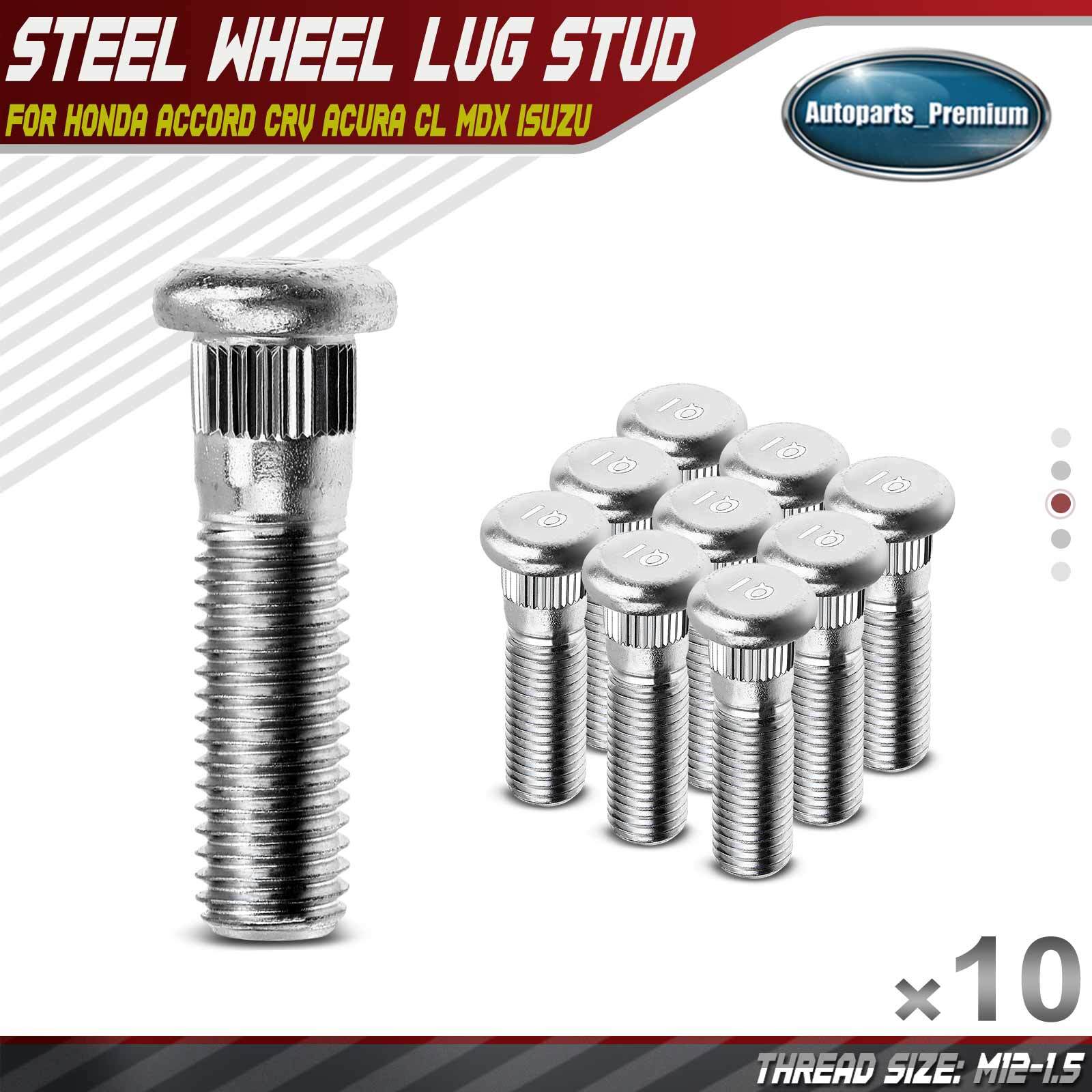 10x M12-1.5 Front or Rear Wheel Lug Stud for Honda Accord CRV Acura CL ...