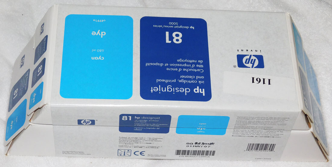 HP 81 Cyan INK & Printhead & Cleaner C4991A VALUE PACK DJ 5000 5500 ...