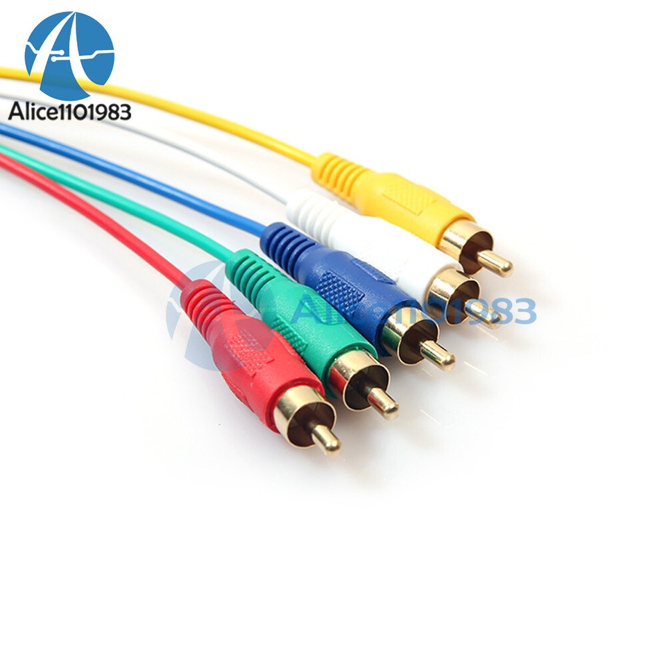 HDMI Male to 5-RCA Audio Video AV Component Cable Converter Adapter ...