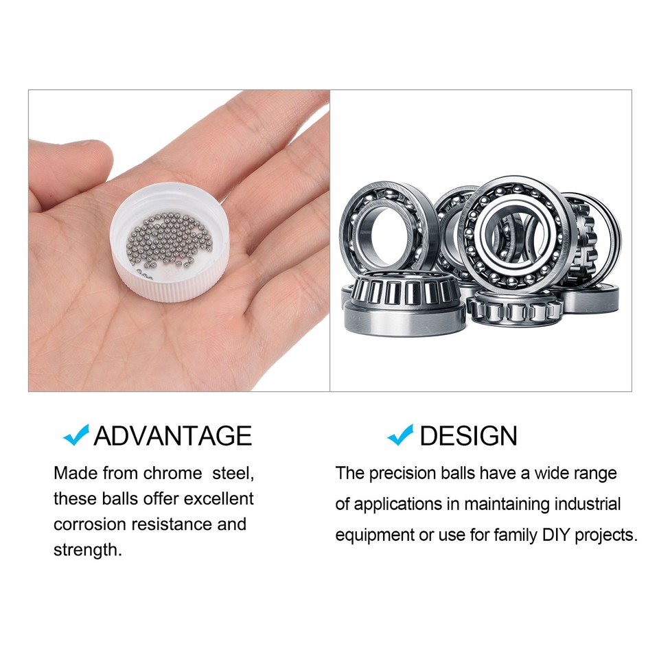 Precision Balls G25 3/32" 100pcs, Chrome Steel Beads - for Industry Kit ...