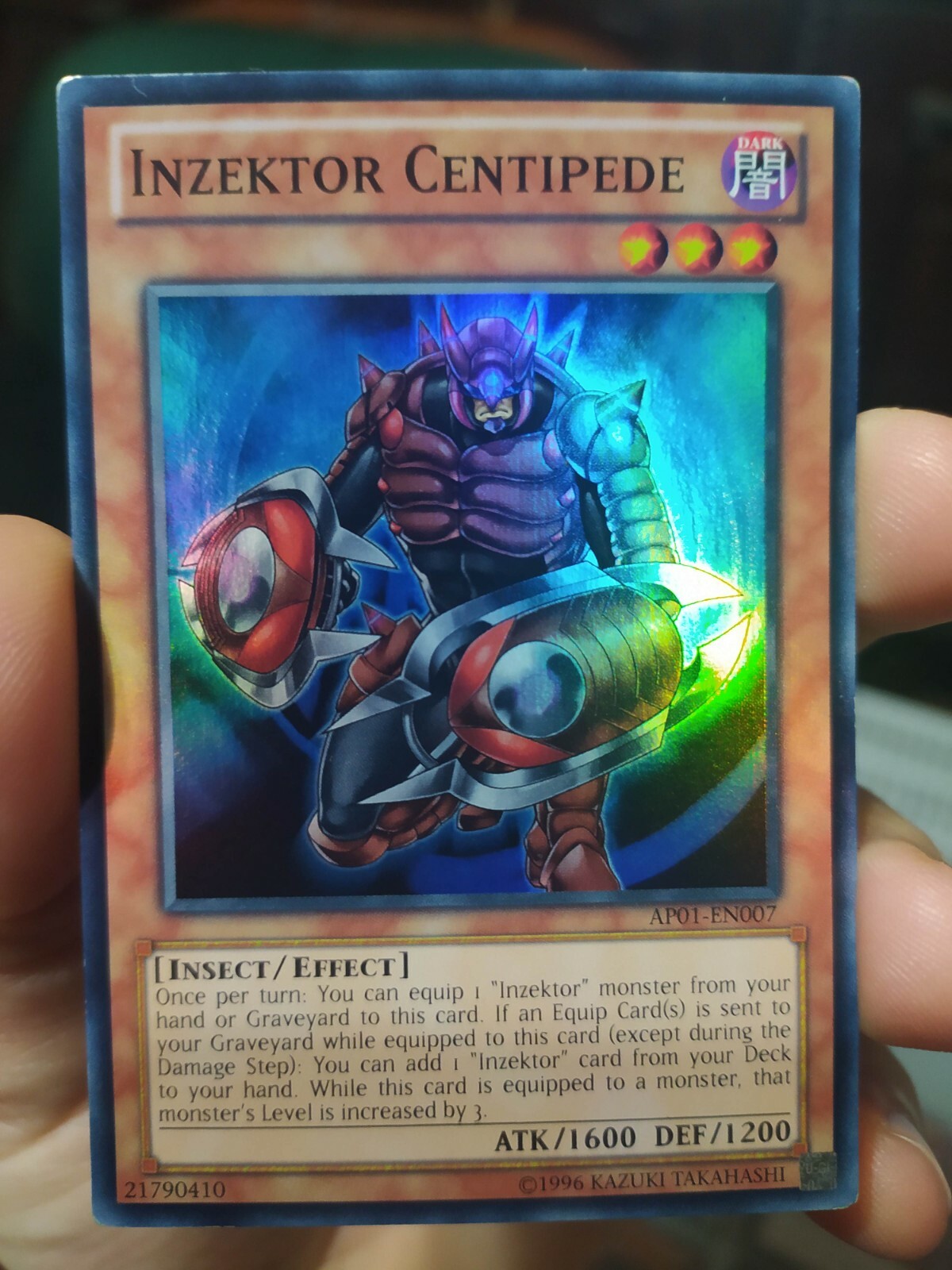 Yu Gi Oh - Inzektor Centipede - AP01-EN007 - Super Rare - Lightly ...