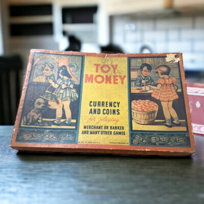 1939 ANTIQUE TOY MONEY PLAY MONEY WHITMAN PUBLISHING MADE IN USA ...