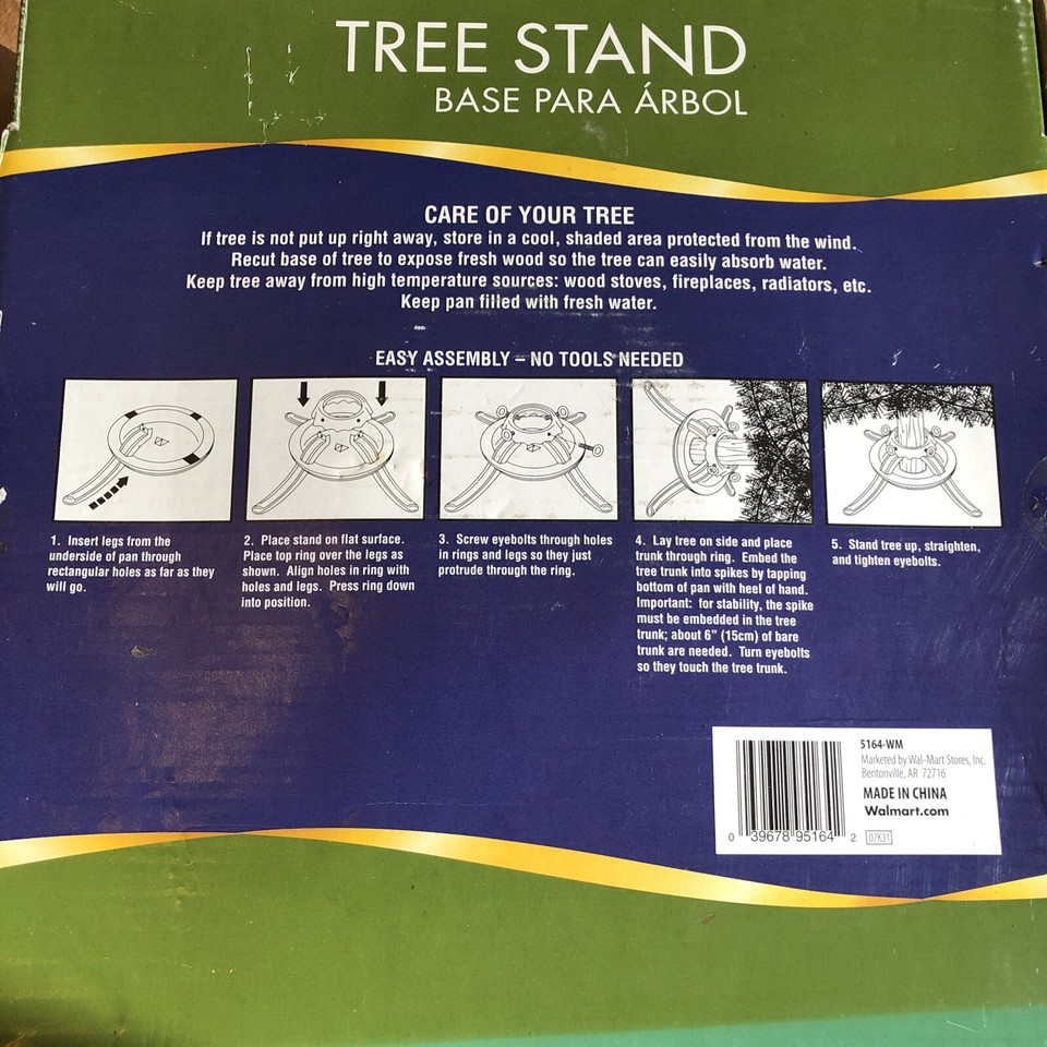 Vintage Green Metal Christmas Tree Tri-pod Stand | eBay