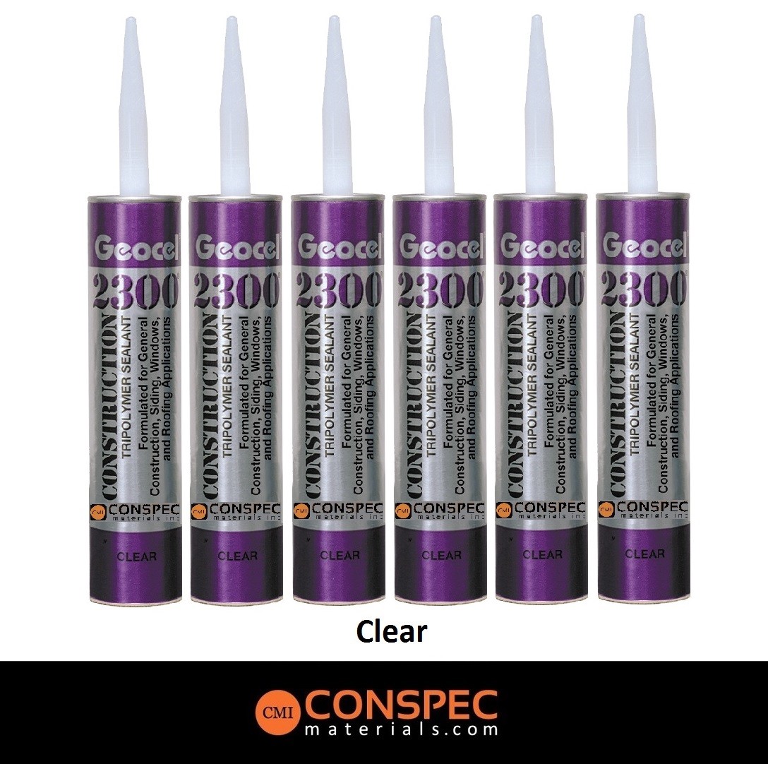 Geocel Sealant 2300 CLEAR Caulk 6 TUBES Door Window Asphalt Metal Roof ...