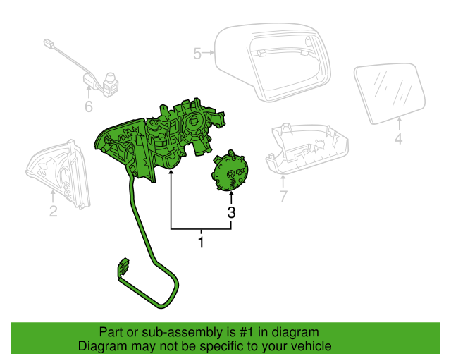 MB GLS63 AMG GLS550 GLS450 GLS350d 2017-2019 Mirror Assembly Left OE ...
