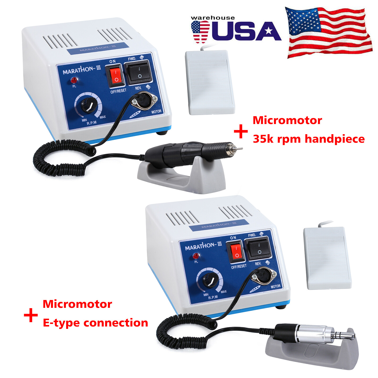 Dental Lab Marathon III Micromotor Polishing N3 / 35,000 35K RPM Motor ...