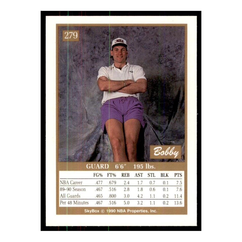 1990 SkyBox #279 Bobby Hansen Utah Jazz Basketball Card | eBay