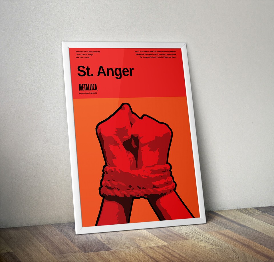 Metallica Poster - St. Anger - Custom Band Posters - Heavy Metal Rock ...