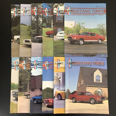 Vintage Mustang Times Magazine 1998 Full Year 12 Issues Mustang Club Of ...