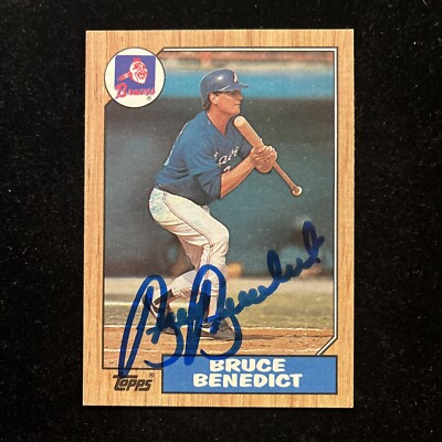 BRUCE BENEDICT 1987 TOPPS AUTOGRAPHED SIGNED AUTO BASEBALL CARD | eBay