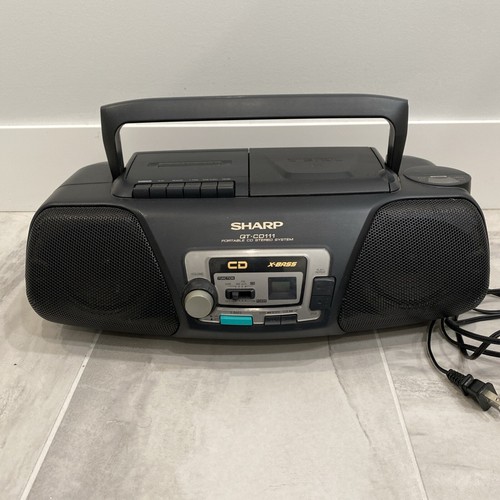 Sharp Portable CD Cassette Stereo Recorder Boombox QT-CD111 Tested ...
