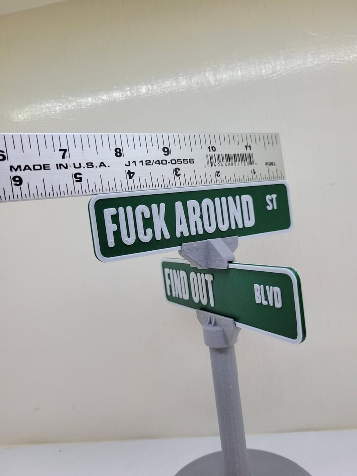 F Around And Find Out Street Sign Desk Toy | eBay