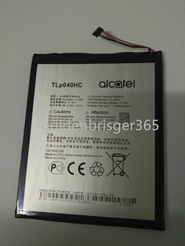 NEW Li-ion Original Battery For Alcatel TLp040HC 4000mAh 3.8V 15.2Wh | eBay