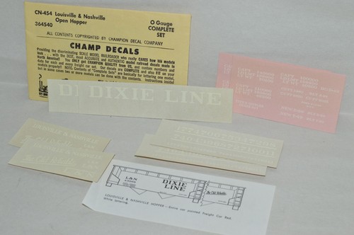 O scale Champ Decals CN-454 Louisville & Nashville open hopper car | eBay