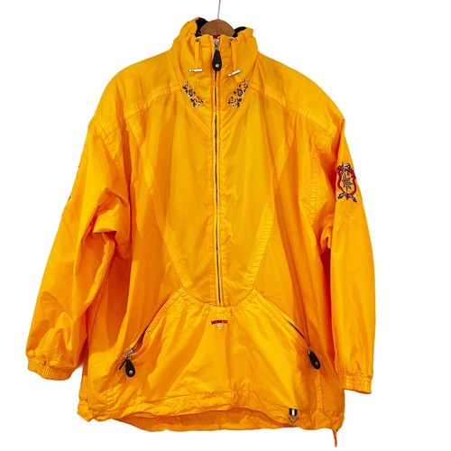 Obermeyer Alpine Yellow Snow Jacket Pullover Embroidered XL Snow Skiing ...