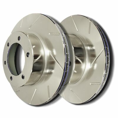SP Performance T54-114-P Slotted Silver Zinc Rear Rotors 03 Ford ...