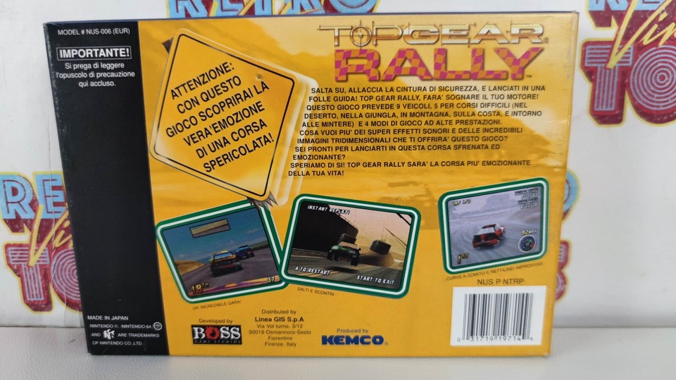 Top Gear Rally Gig Nintendo 64 n64 Nes New Pal Version MIB Stock Fund ...