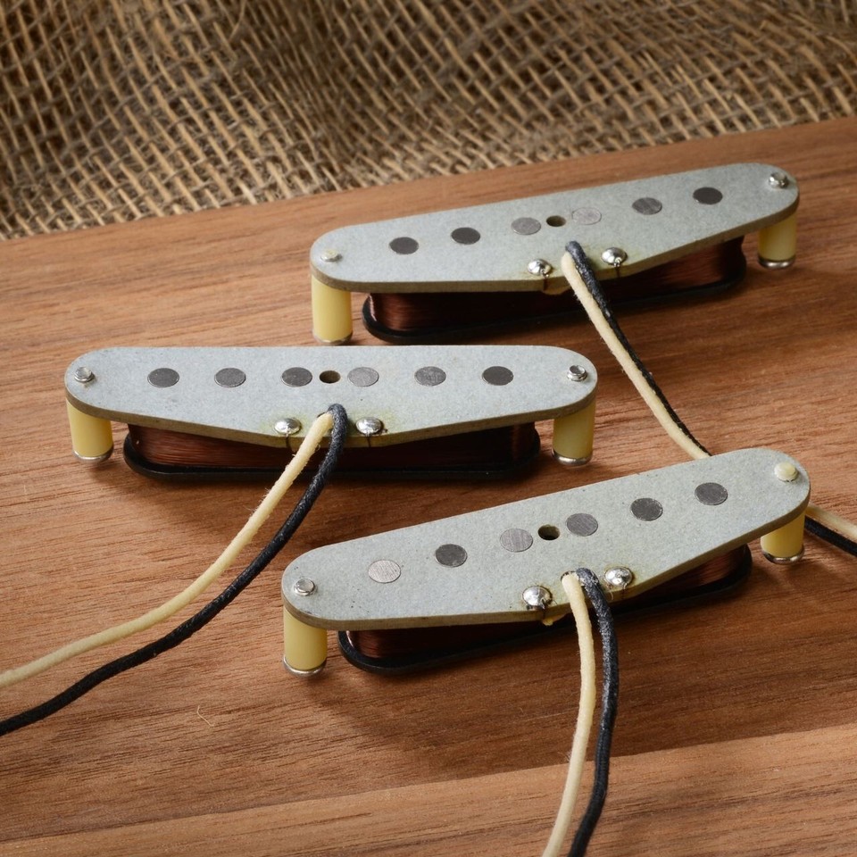 1965 Vintage Replacement pickup set fit Fender Stratocaster. Black ...