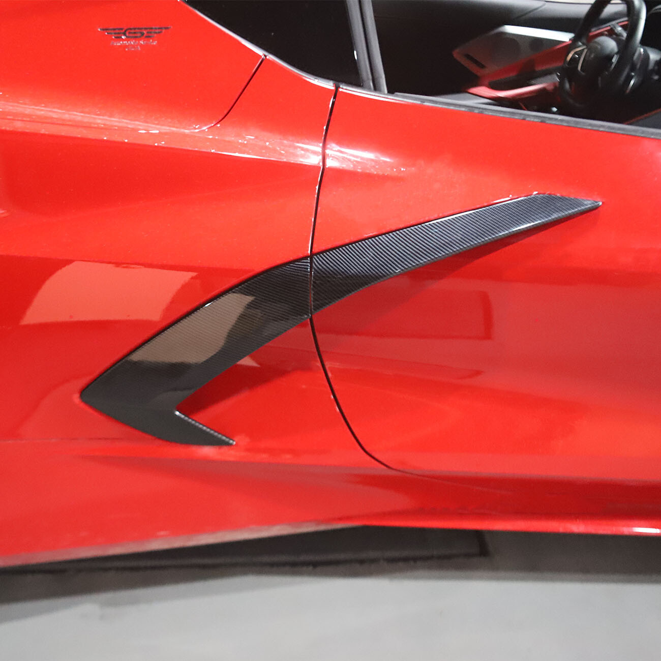 Carbon Fiber Body Side Scoop Vent Cowl Trim Cover for Chevrolet ...