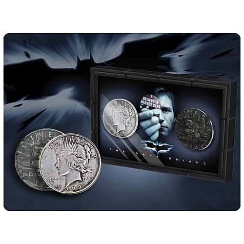 🔥 BATMAN Dark Knight 2008 TWO FACE COIN set movie props replicas DC ...